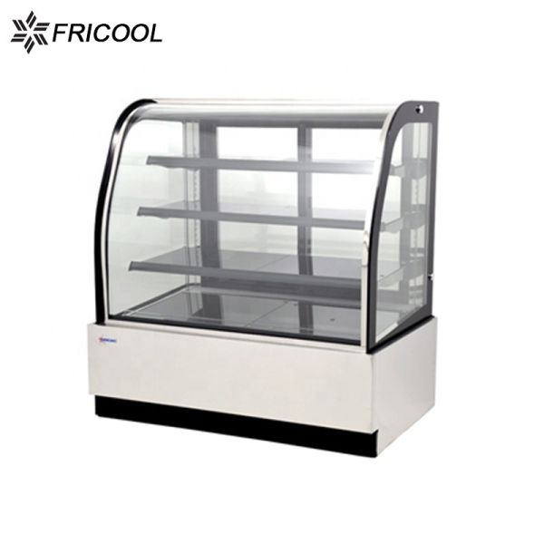 Quality hot sell refrigrerated cake display case for bakery shop with CE/ETL for sale