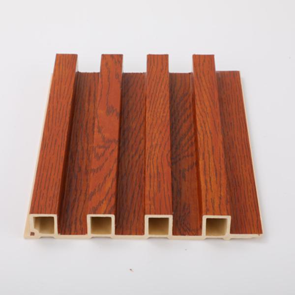 Quality Scene Display WPC Laminated Fluted Flat Wall Panel for Indoor Interior for sale