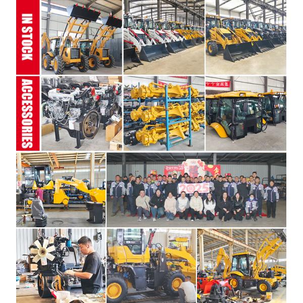 Quality Compact Backhoe Loader with 75 KW Diesel Engine 1.3m³ Bucket Capacity and 2800 for sale