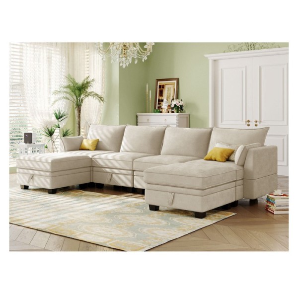 Quality Multifunctional Contemporary Modular Sofa Bed Extendable Breathable for sale