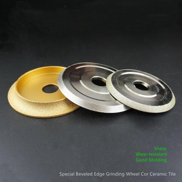Quality 100mm Vacuum Brazed Diamond Grinding Wheel For Ceramic Tiles for sale