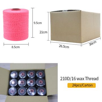 Quality Single Color Flat Wax String 210D Nylon Waxed Thread for Sewing Polyester Thread for sale