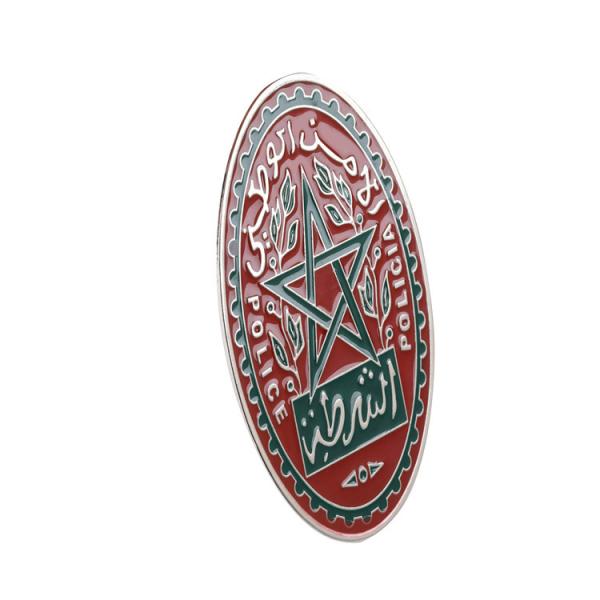 Quality Personalized Sheriff Detective Police Metal Badge Chinese Logo Pentagram Lapel for sale