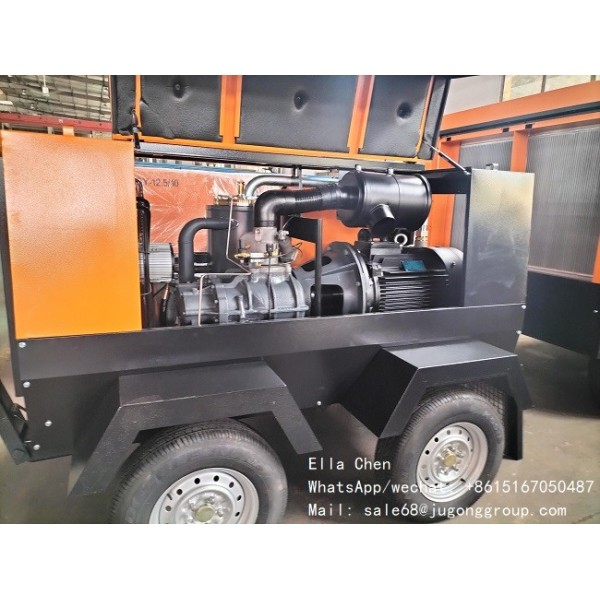 Quality 10 Bar Electric Portable Screw Air Compressor For Construction Works for sale