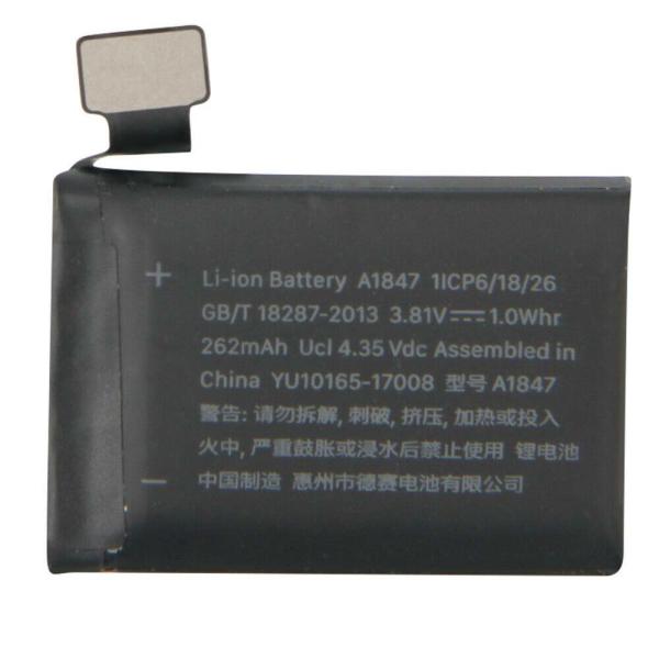 Quality AAA Apple Series 3 38mm A1847 Lithium Watch Battery Replacement UL2054 for sale