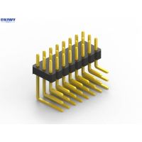 Quality DIP Type Right Angle Pin Header , Three Rows Male Pin Header Connector for sale