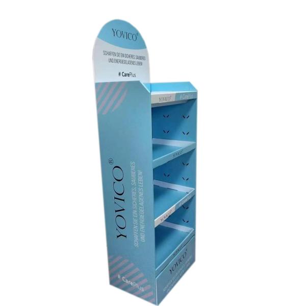 Quality Recycled Portable Corrugated Display Rack , REACH Cardboard Food Display Stands for sale