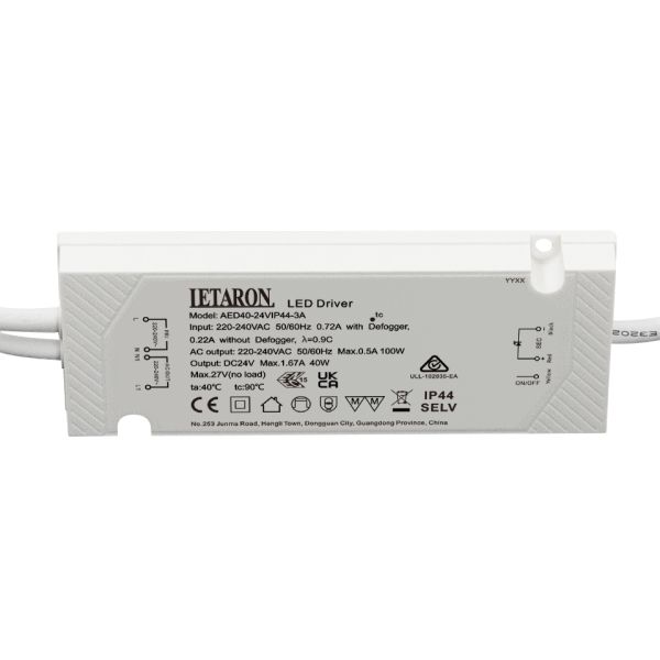 Quality IP44 Waterproof Led Driver Slim Led Transformer 40w 24vdc for sale