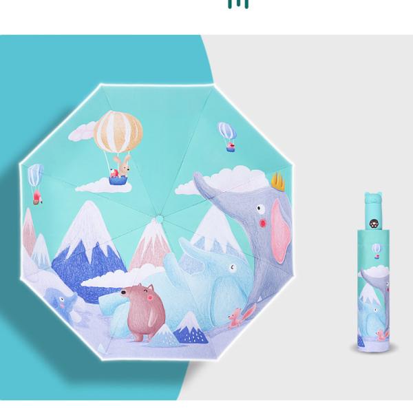 Quality Adults Unique Pattern Self Fold Sun Rain Kids Umbrella with Rubber Coated Handle for sale