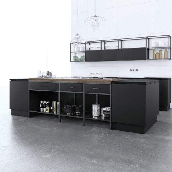 Quality Countertops PVC Kitchen Cabinets Melamine Board Eco Friendly for sale