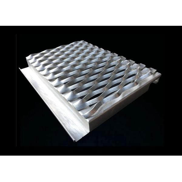 Quality Building Expanded Metal Mesh Facades, 1200X2400MM Frame Aluminum Curtain Walls for sale