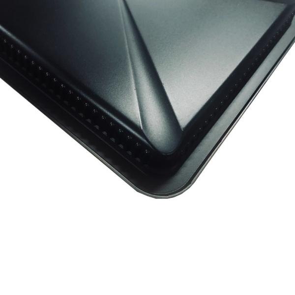 Quality Cold Resistant Plastic Food Serving Plate Black PP Blister Tray for Beef Slice for sale