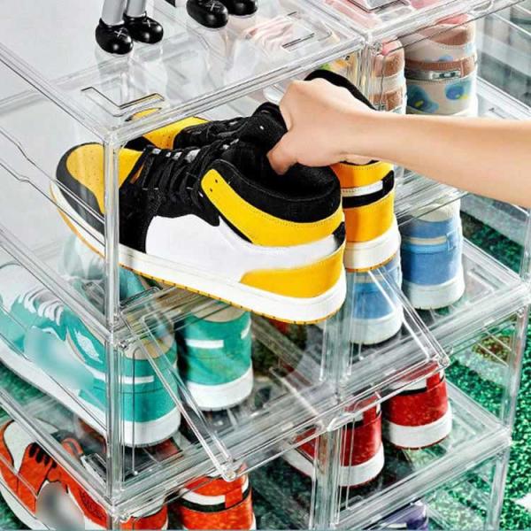Quality Front Open Clear Shoes Box With Custom Logo Transparent for sale