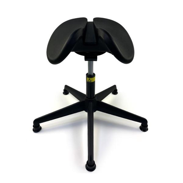 Quality Anti Static Black PU Leather Chair Customized Logo Office Lab Chairs With Wheels for sale