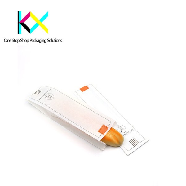 Quality Flexio Printing 80um Paper Packaging Bags Long French Baguette Bread Packaging Paper Bags for sale