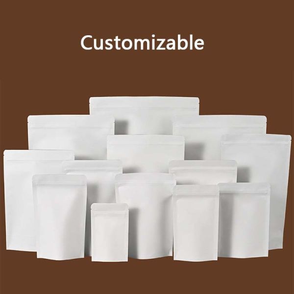 Quality Customizable White Matte Stand-up Pouches For Food Packaging for sale