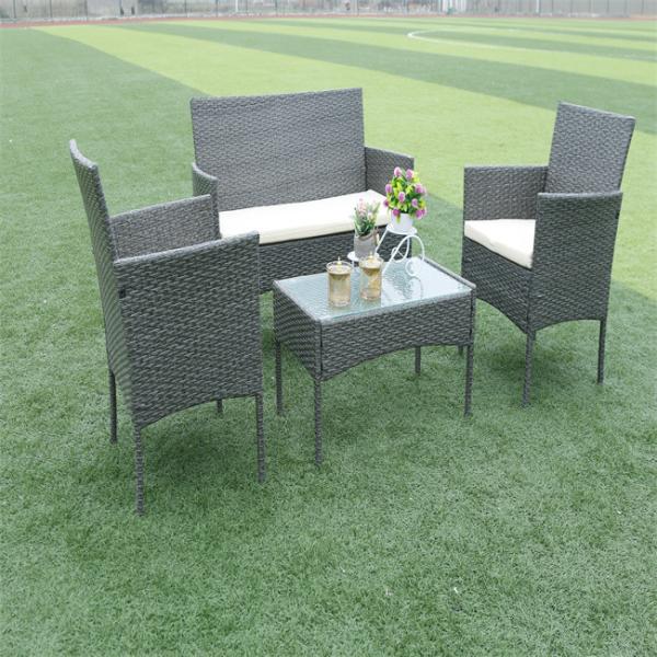 Quality Garden Wicker Table And Chairs Plastic Wicker Sofa Set Rattan Patio Leisure for sale