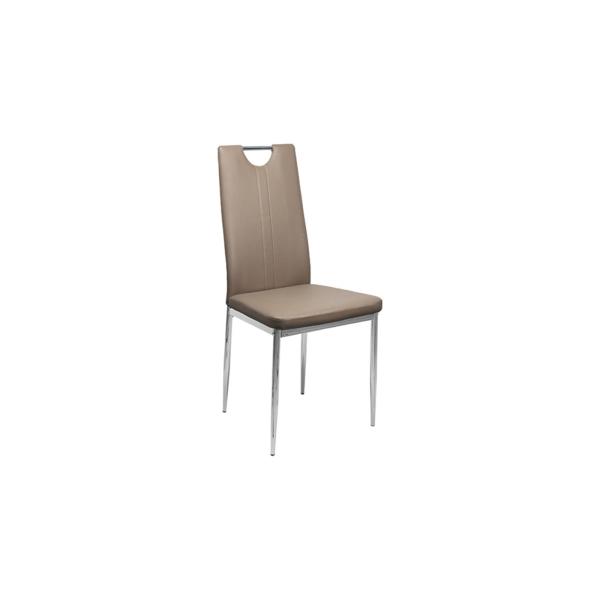 Quality 0.25m³ 60KGS Modern Dining Chair With Chrome Metal Leg for sale