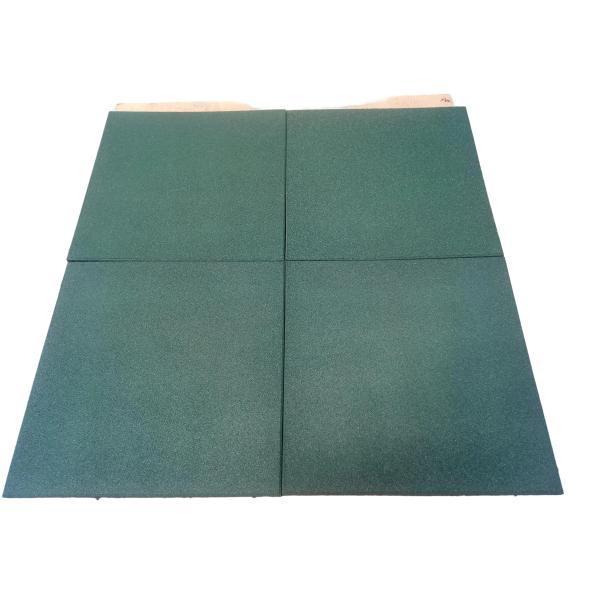 Quality Anti Slip Outdoor Square Rubber Mats Black Playground Tiles Outdoor 15 / 20 / 25 / 30 / 40 / 50mm for sale