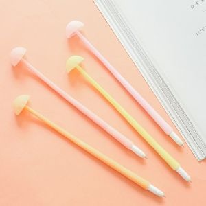 Quality Creative Mushroom Style Silicone Gel Pen 0.5mm Cute Luminous Neutral Pen for sale