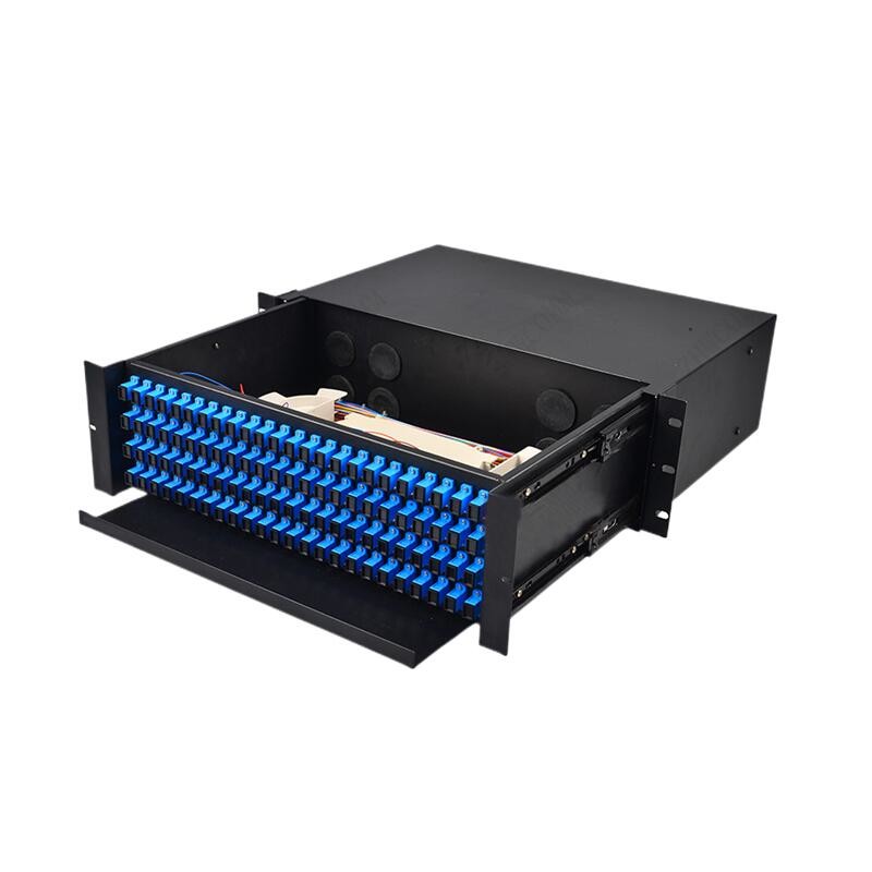 Quality 3u 3ru 19" ODF 96 Fiber Optic Rack Mounted Enclosure Drawer Type Patch Panel for sale