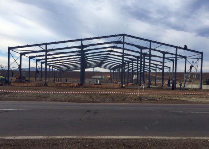 Prefabricated Steel Frame Buildings / Metal Building Frame Structure Warehouse 0