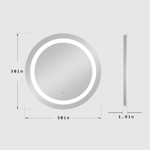 Quality Compact Bathroom Mirror With Lights Corrosion Protection Adjustable Lighting for sale