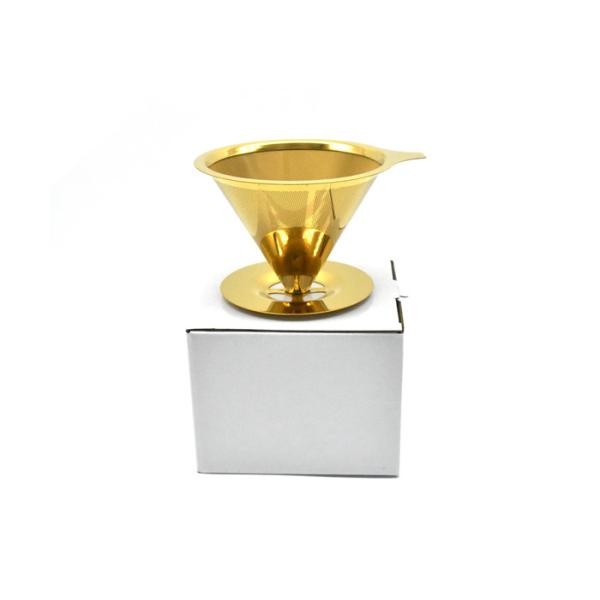 Quality Food 160g Stainless Steel Mesh Coffee Filter Coffee Strainer Mesh Titanium Gold for sale