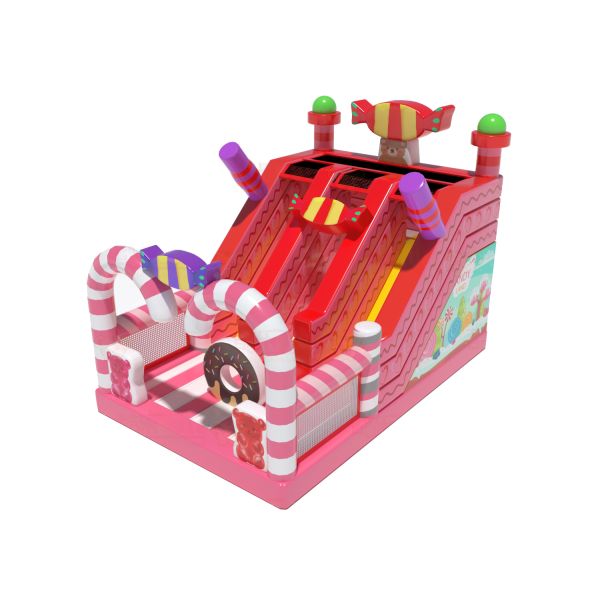 Quality Candy World Pink Style Inflatable Slides For Rental Event Party for sale