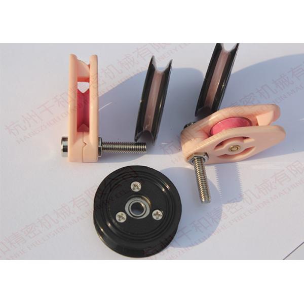 Quality Black HRA 88  Plastic Cable pulley wheels With Bearings for wire winding machine for sale