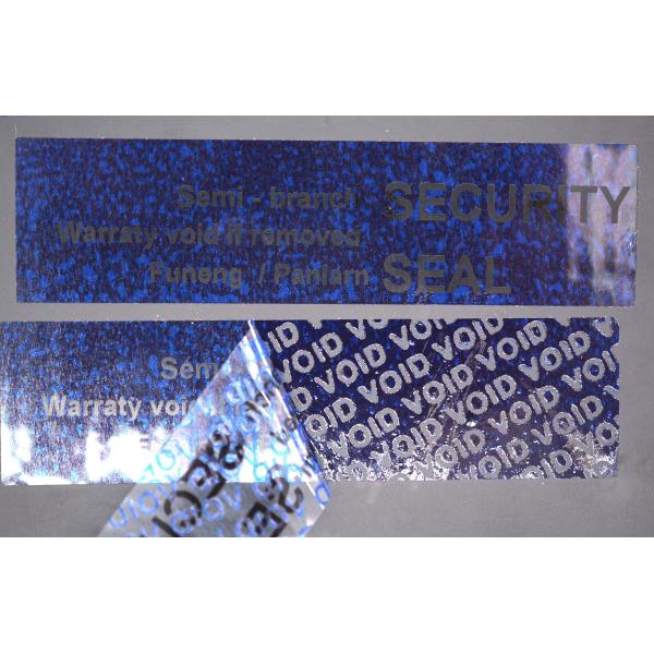 Quality 95um 2mil Glossy Blue Semi Transfer Temper Proof Sticker for sale