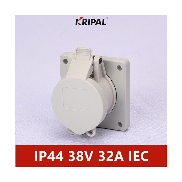 Quality IP44 24V 48V 2P Single Phase Low Voltage Panel Mounted Socket for sale