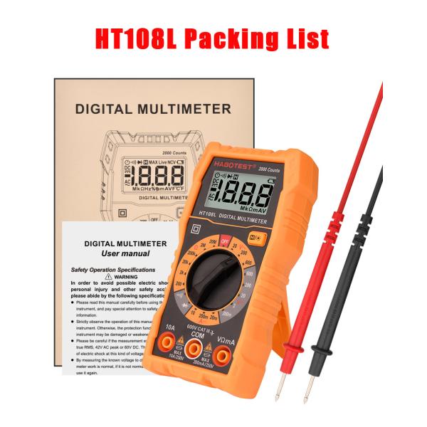 Quality 20mA 200mV Commercial Electric Digital Multimeter for sale