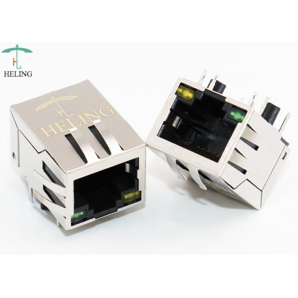 Quality Right Angle Integrated Connector Modules 8P8C Single Port With GRN / YEL LED for sale