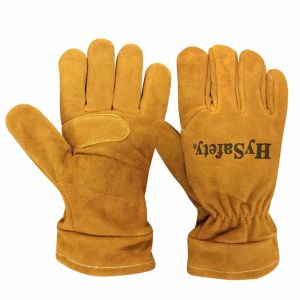 Quality NPFA1977 Dexterity Gauntlet Firefighter Gloves , Leather Wildland Fire Gloves for sale