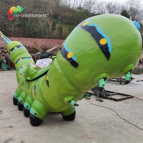 Quality Waterproofing Rideable Animatronic Insect Animatronic Caterpillar For Theme Park Decoration for sale