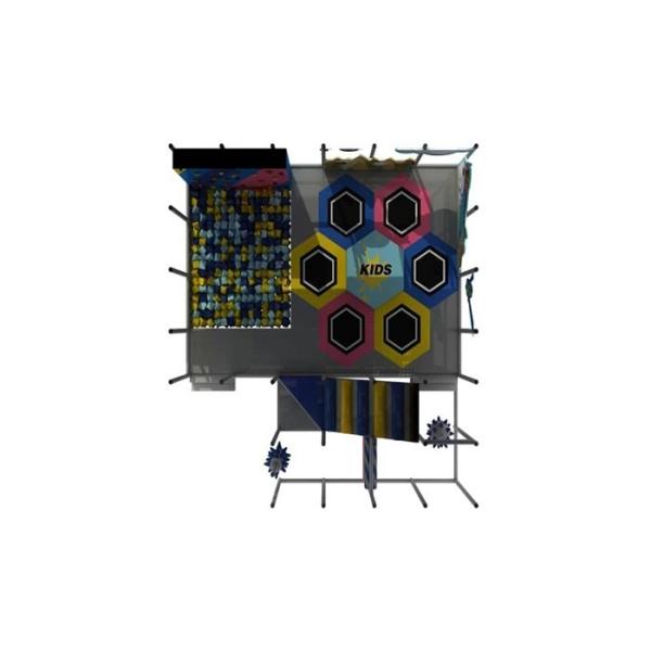 Quality Large Indoor Commercial Trampoline Park Playground Equipment With Jump Platform for sale