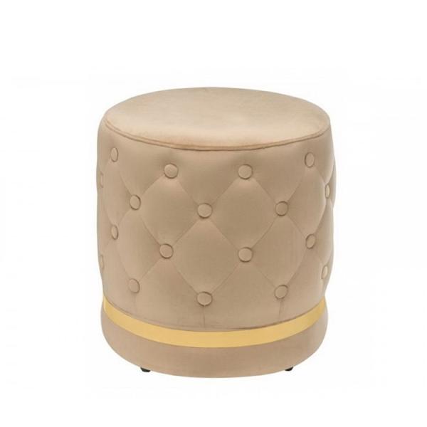 Quality Plastic Wooden Round Ottoman Stool Seat Chair Pouf for sale
