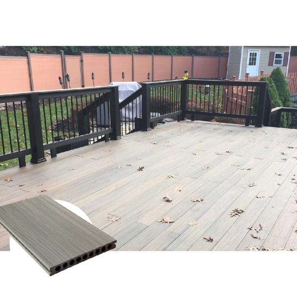 Quality Terrace Antisepsis Outdoor Composite Decking Boards 2.2m 3D Wood Grain for sale