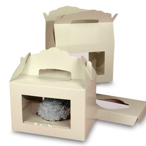 Quality Recyclable CupCake Takeaway Custom Food Packaging Boxes Spot UV for sale