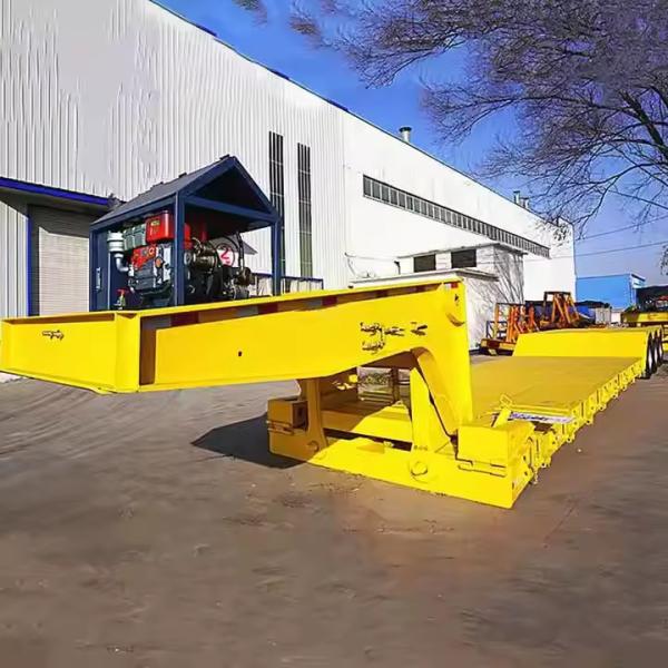 Quality 3 Axle 80t Customize Mechanical Suspension Detachable Gooseneck Lowbed Trailer for sale