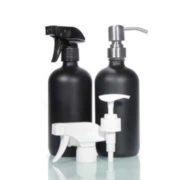 Quality Brown Amber Glass Lotion Bottles 16oz 200ml 480ml OEM for sale