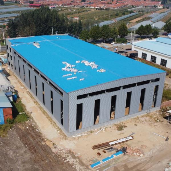 Quality Prefab Steel Workshop Structure with Skillion Roof PU Panels for sale