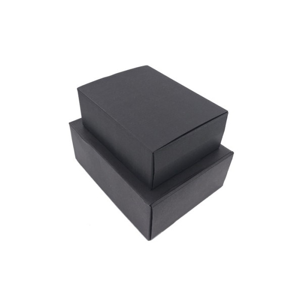 Quality Natural Kraft Paper Black Cardboard Shipping Boxes With Tray For Gift for sale