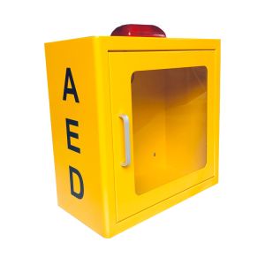 Quality Yellow Color Alarmed AED Defibrillator Cabinets With Strobe Light for sale