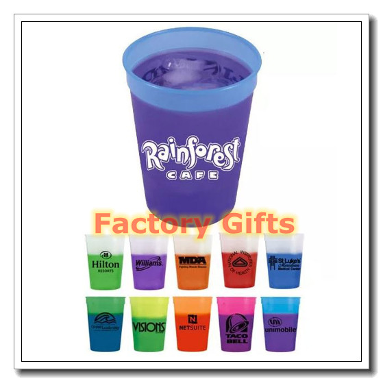Quality Eco printed logo cold sense colour changing pp bar party Stadium water beer Cup for sale