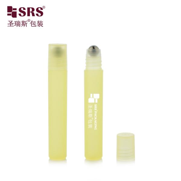 Quality RPP 8ml Empty Injection Custom Yellow Color Matte Finished Eye Serum Roll On Bottle No Leakage for sale