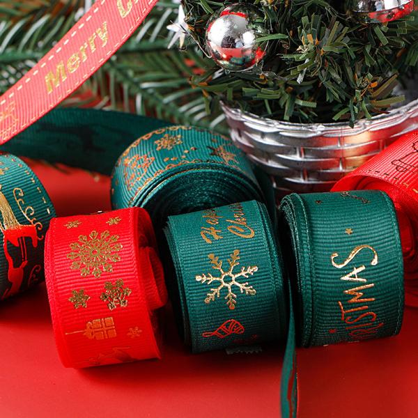 Quality MSD Ribbon With Logo 3D Gold Foil Printed Ribbon For Christmas Decorations And for sale