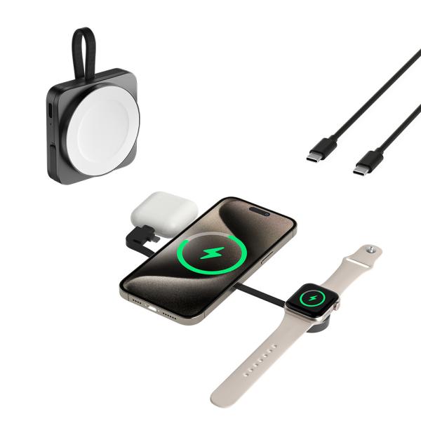 Quality Compact Wireless 3 In One Charging Station For IPhone Watch And Headphone for sale