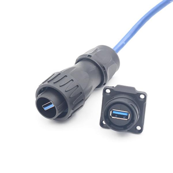 Quality Car Waterproof Connector IP67 30V 1.5A USB 3.0 Nylon for sale